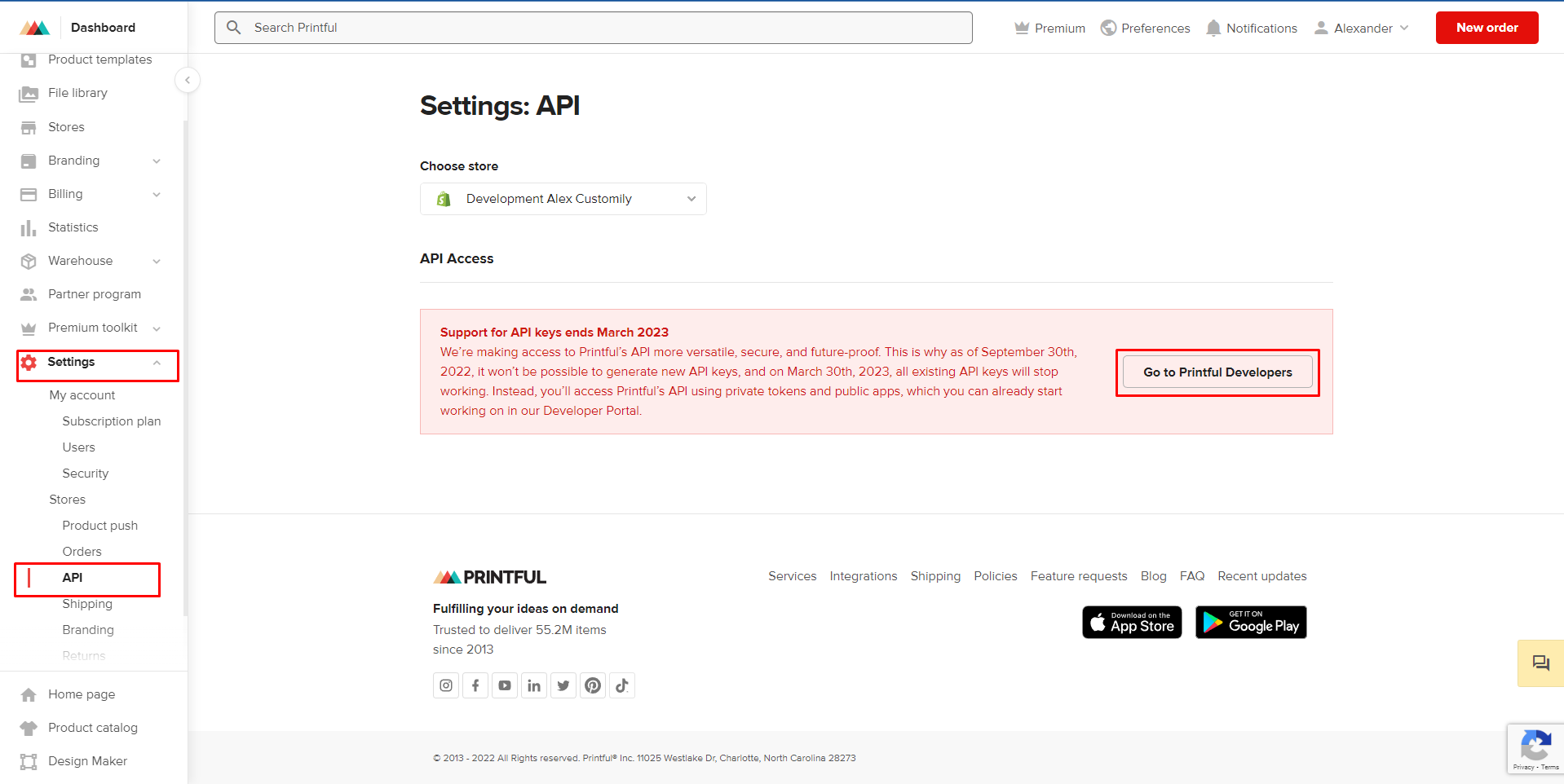 How to find the API key of POD providers – Customily