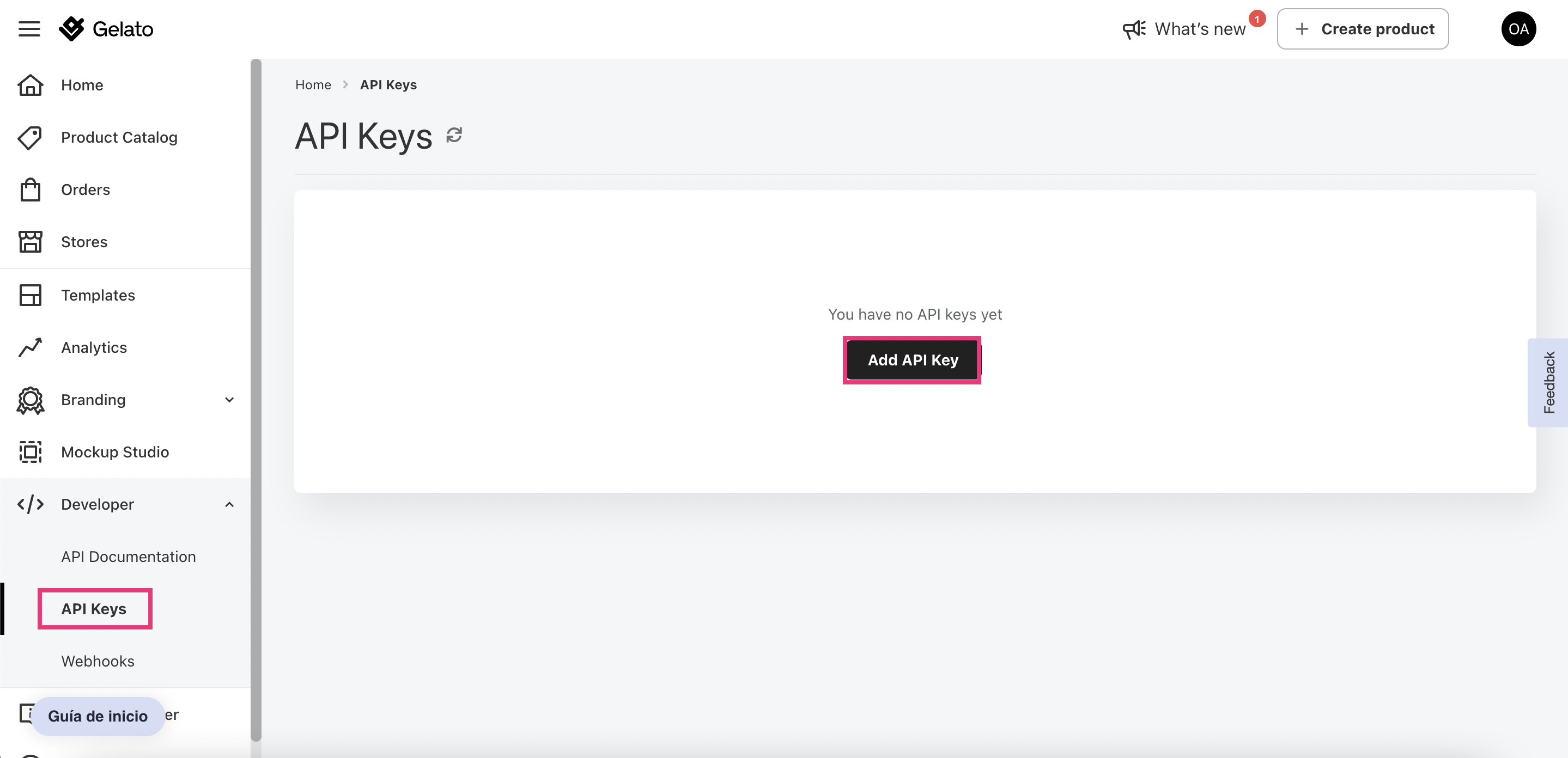 How to find the API key of POD providers – Customily