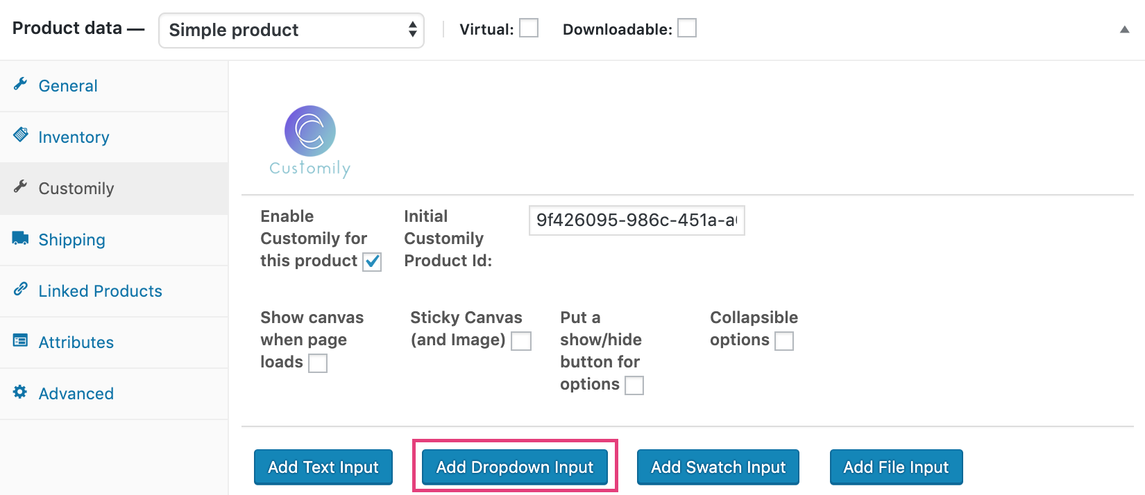 Dropdown Option – Customily