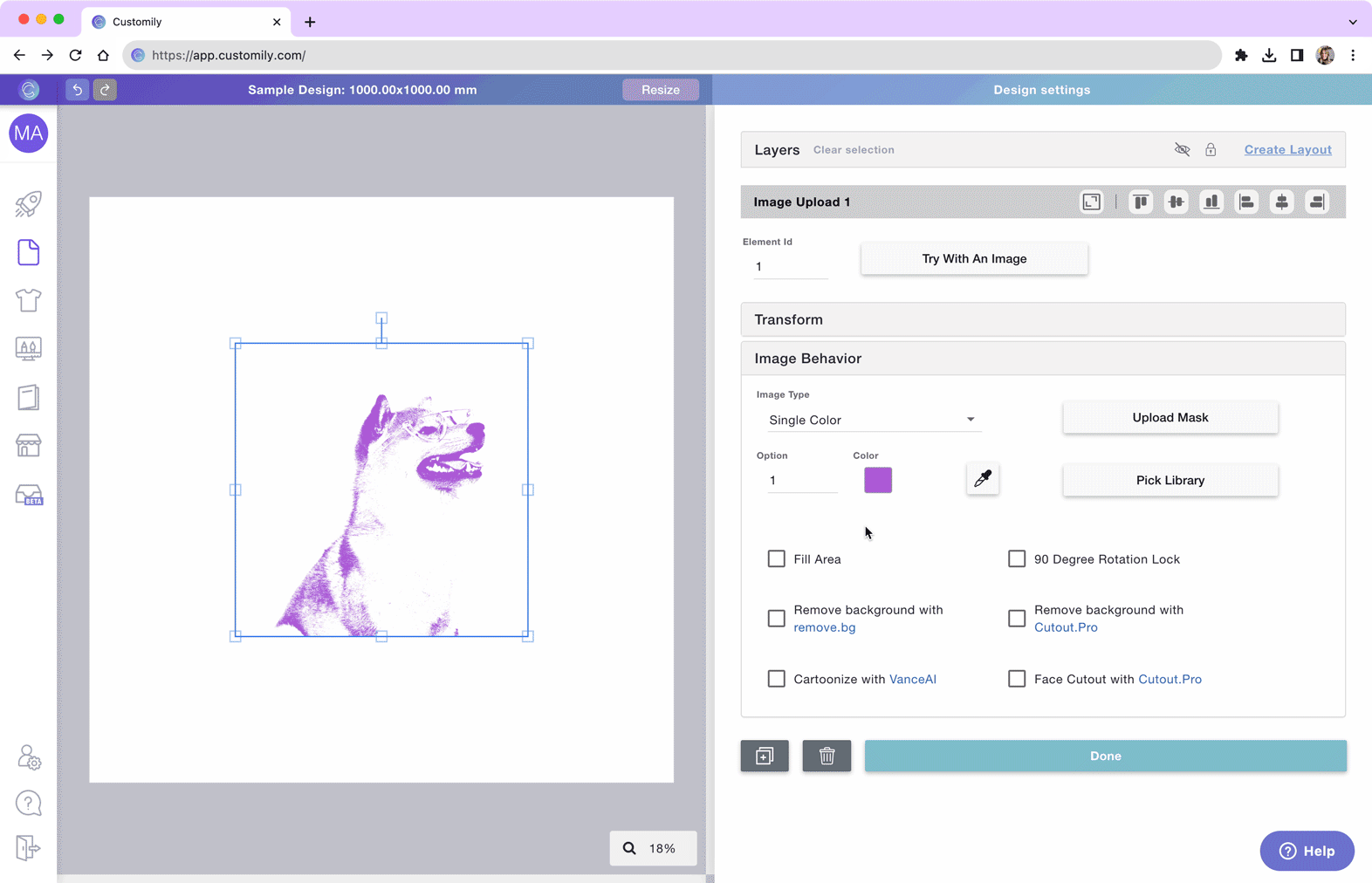 Image placeholders with multiple Color options – Customily