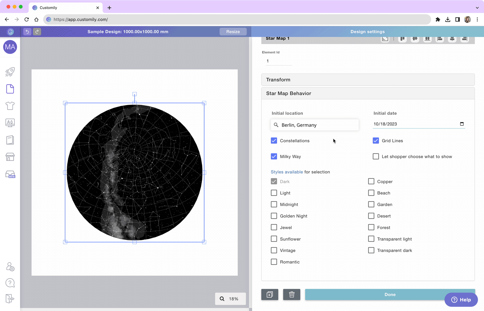 Star Map – Customily