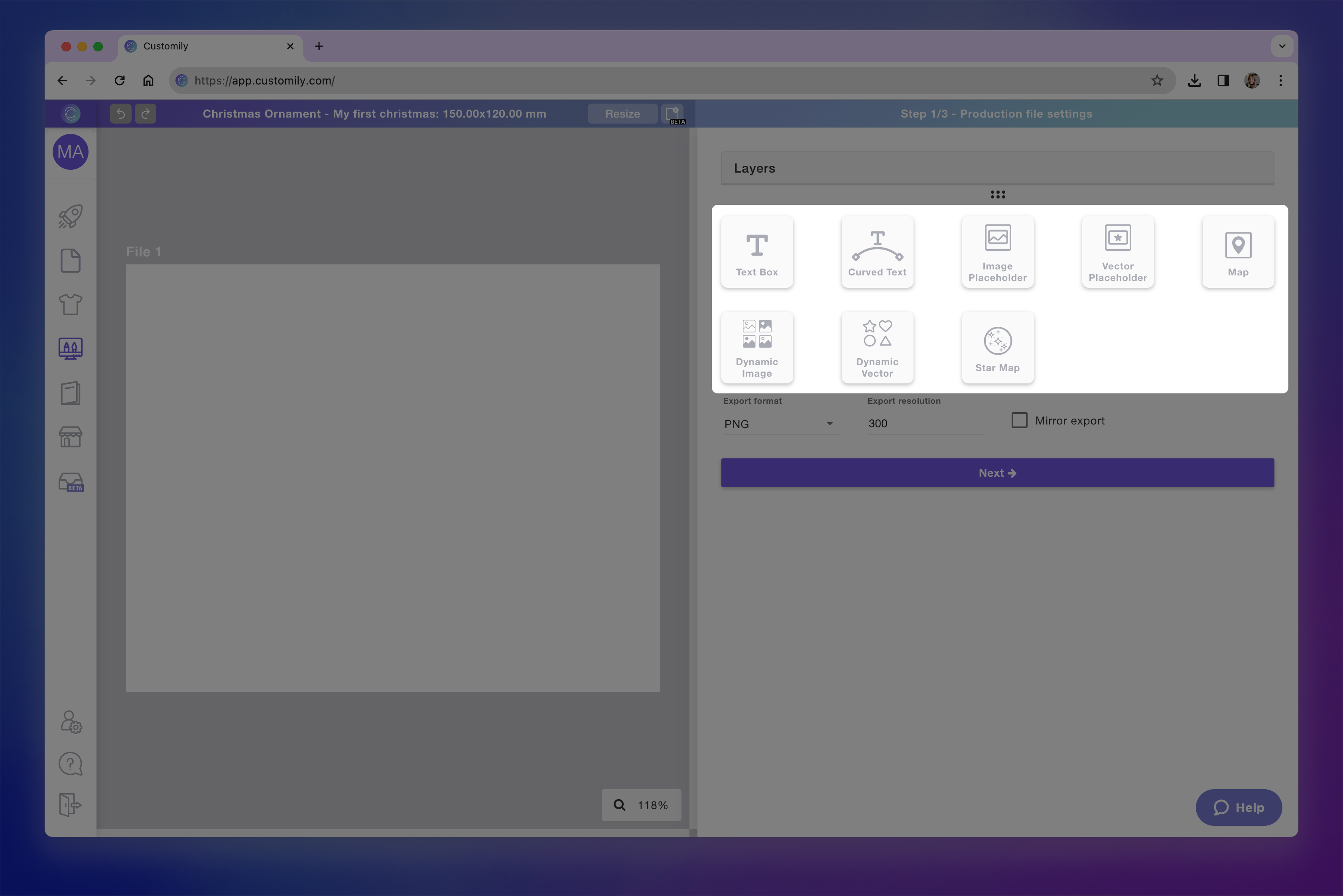 Adding a design element – Customily