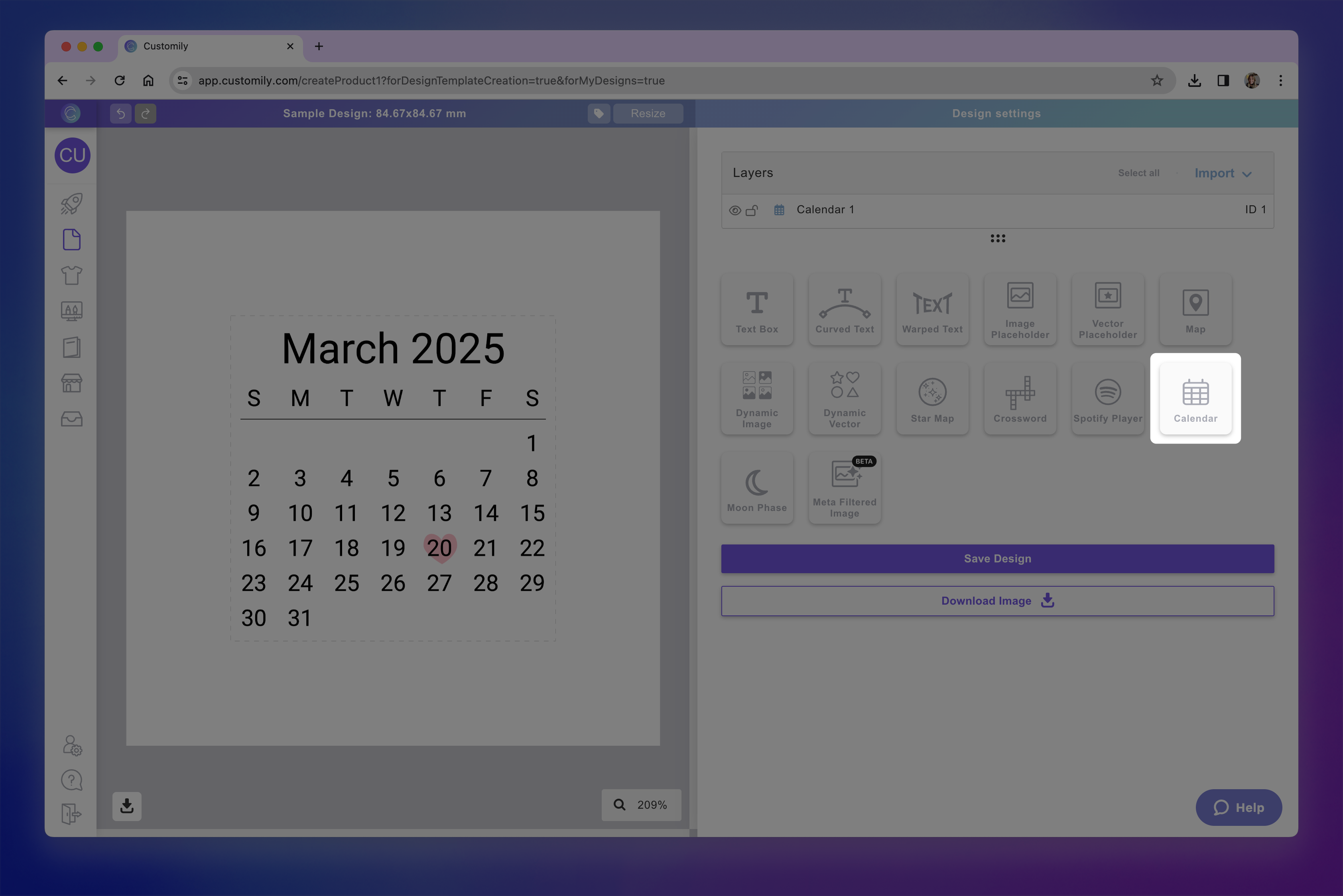 Calendar – Customily