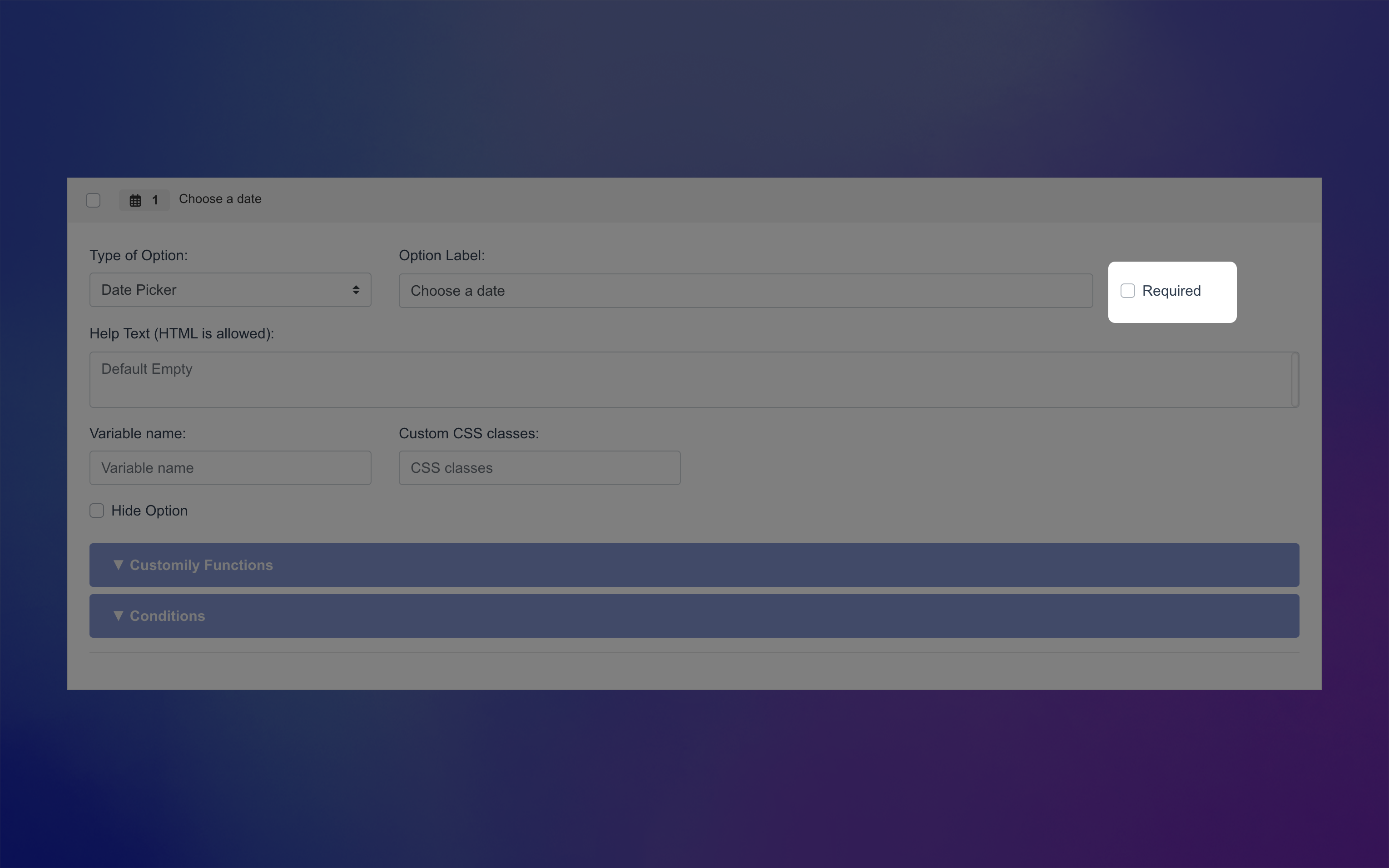 Date Picker – Customily