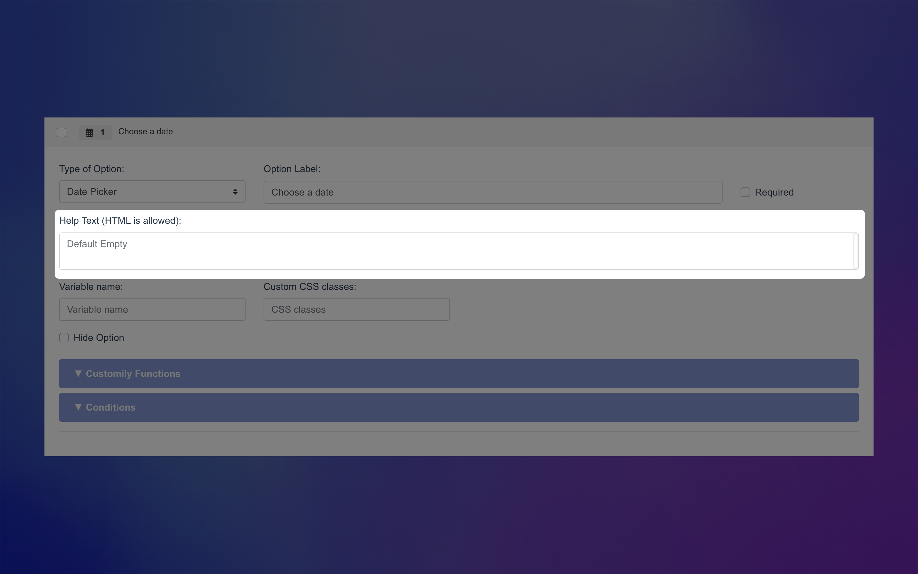 Date Picker – Customily