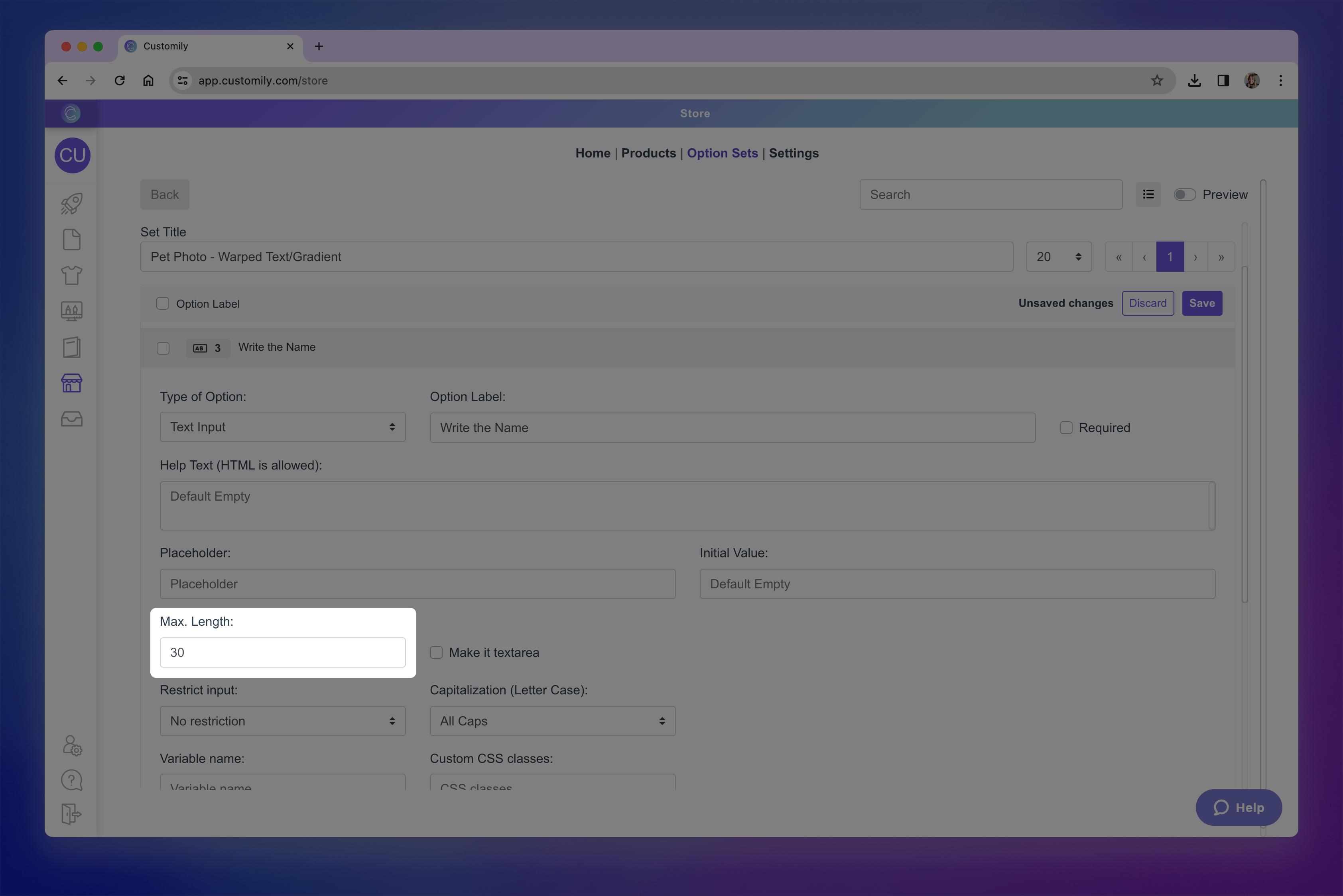 How to Limit Characters in a Text Field (and also restrict inputs) – Customily