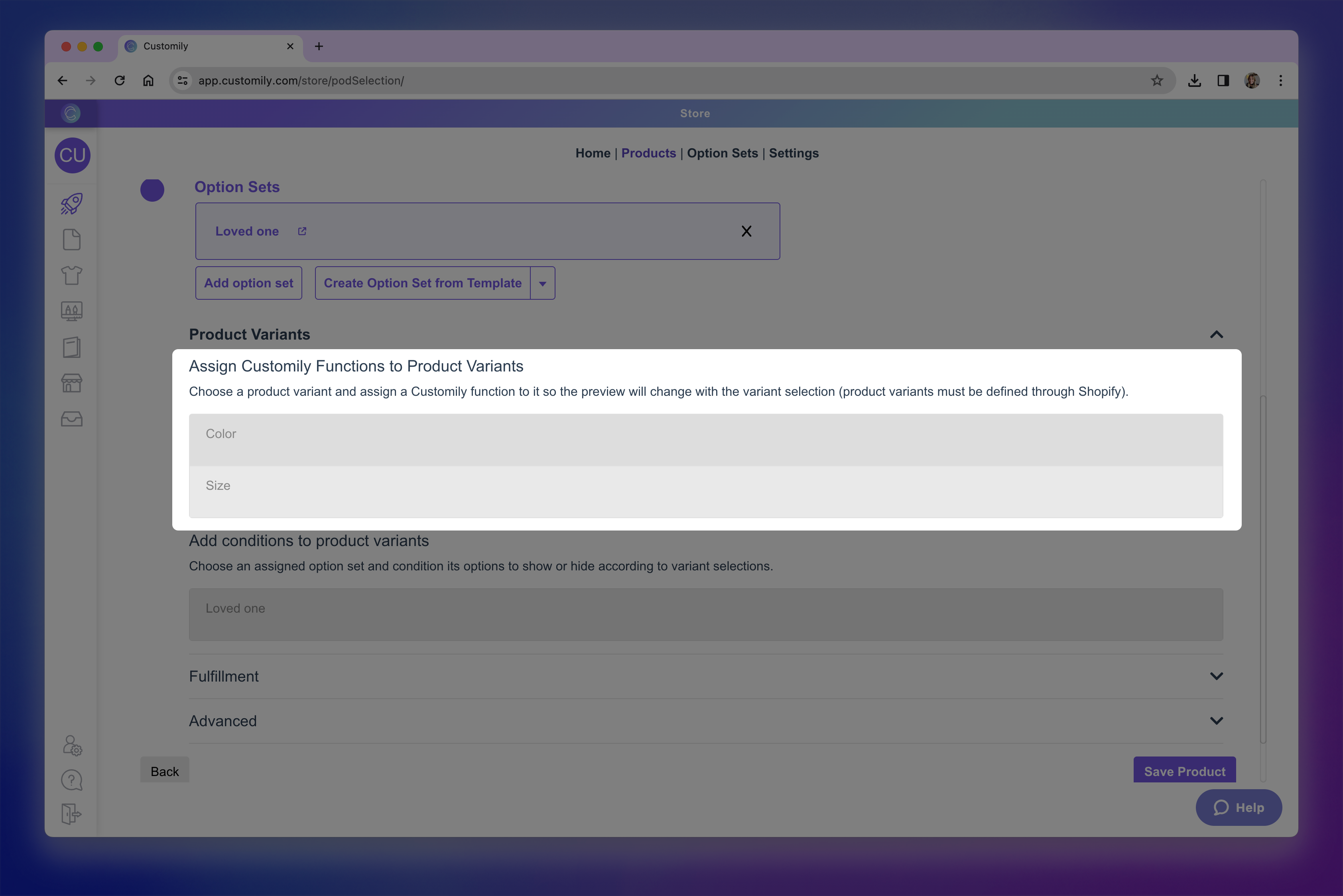 How to Add Functions to Product Variants – Customily