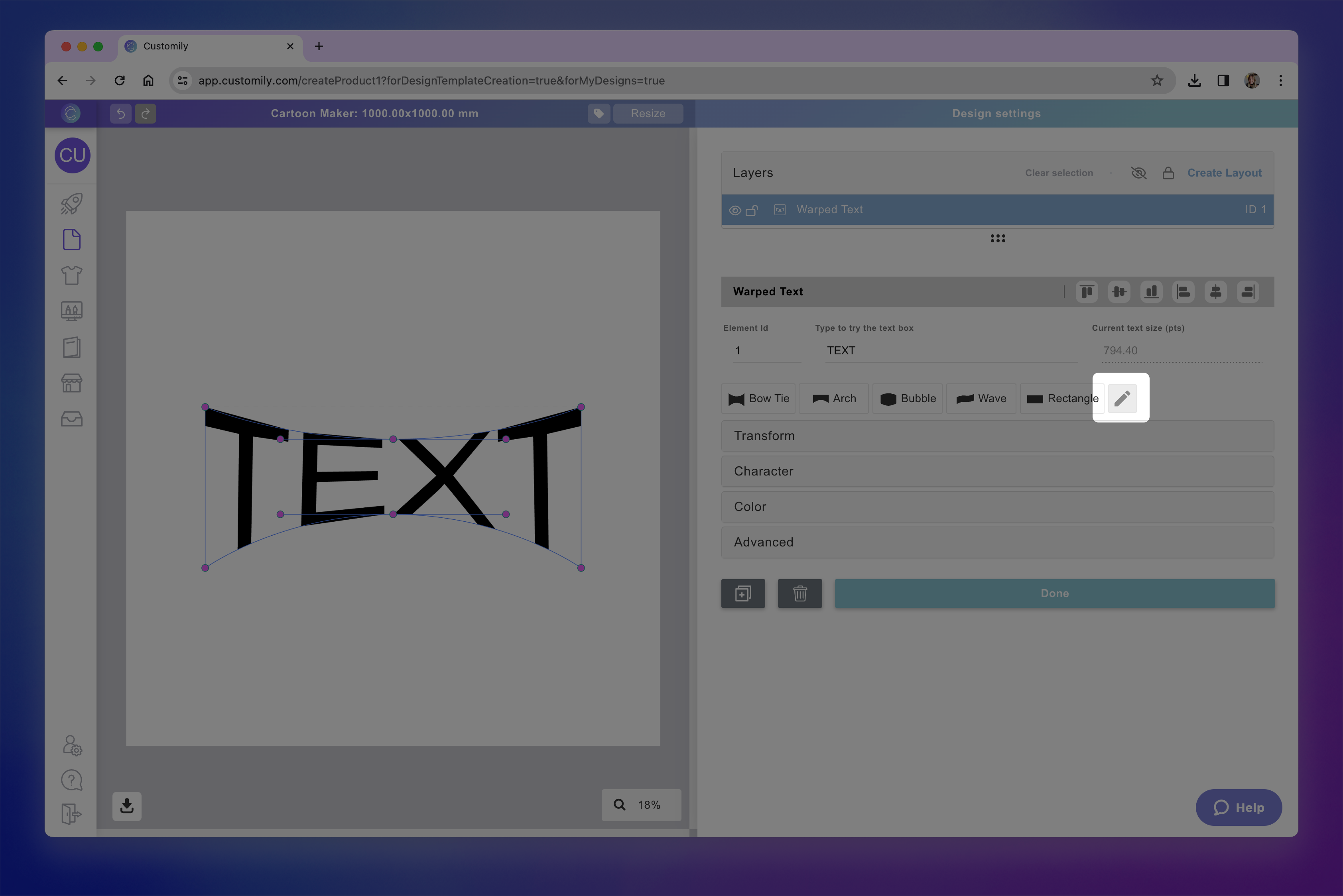 Warped Text – Customily